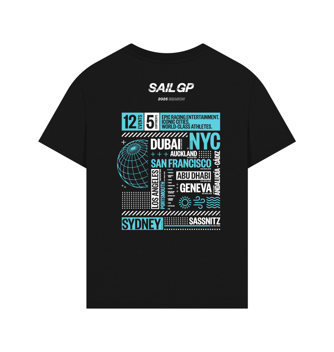 Tour Oversized T-Shirt, 2025 Season – SailGP FanStore, F50 League GB ...